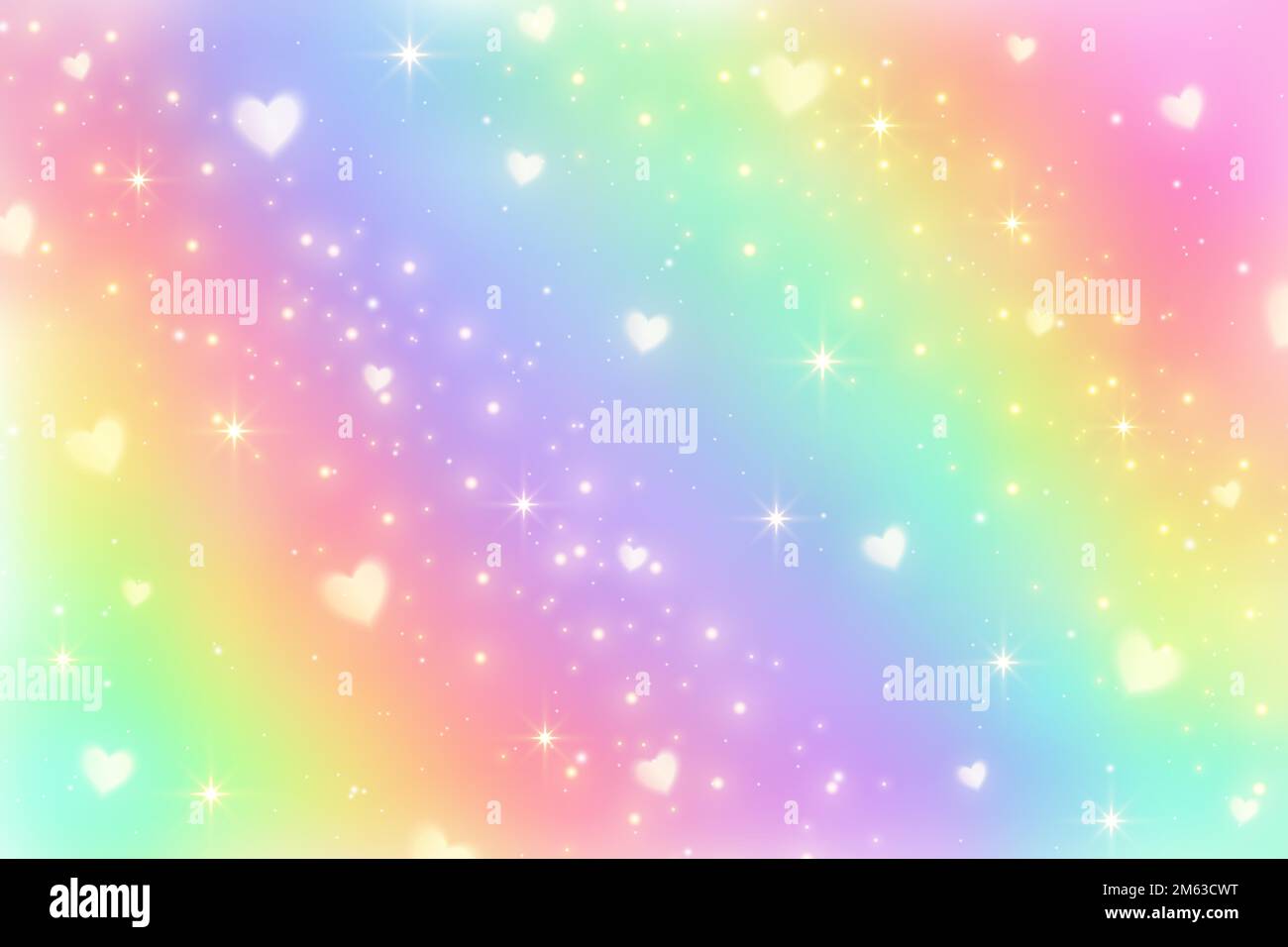 Rainbow fantasy background. Holographic illustration in pastel colors ...
