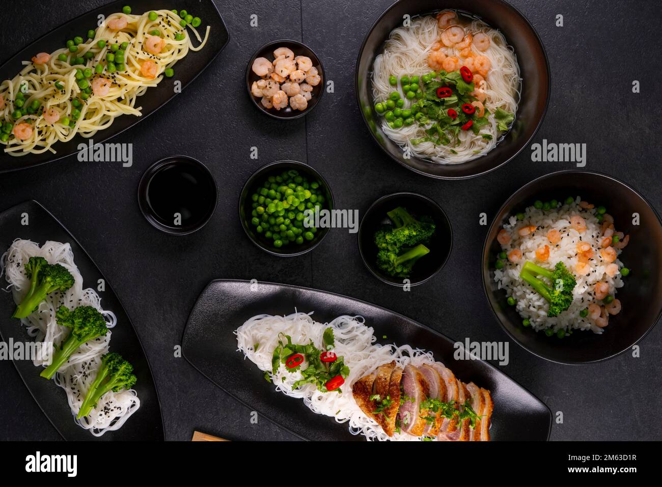 Various types of rice noodles hi-res stock photography and images - Alamy