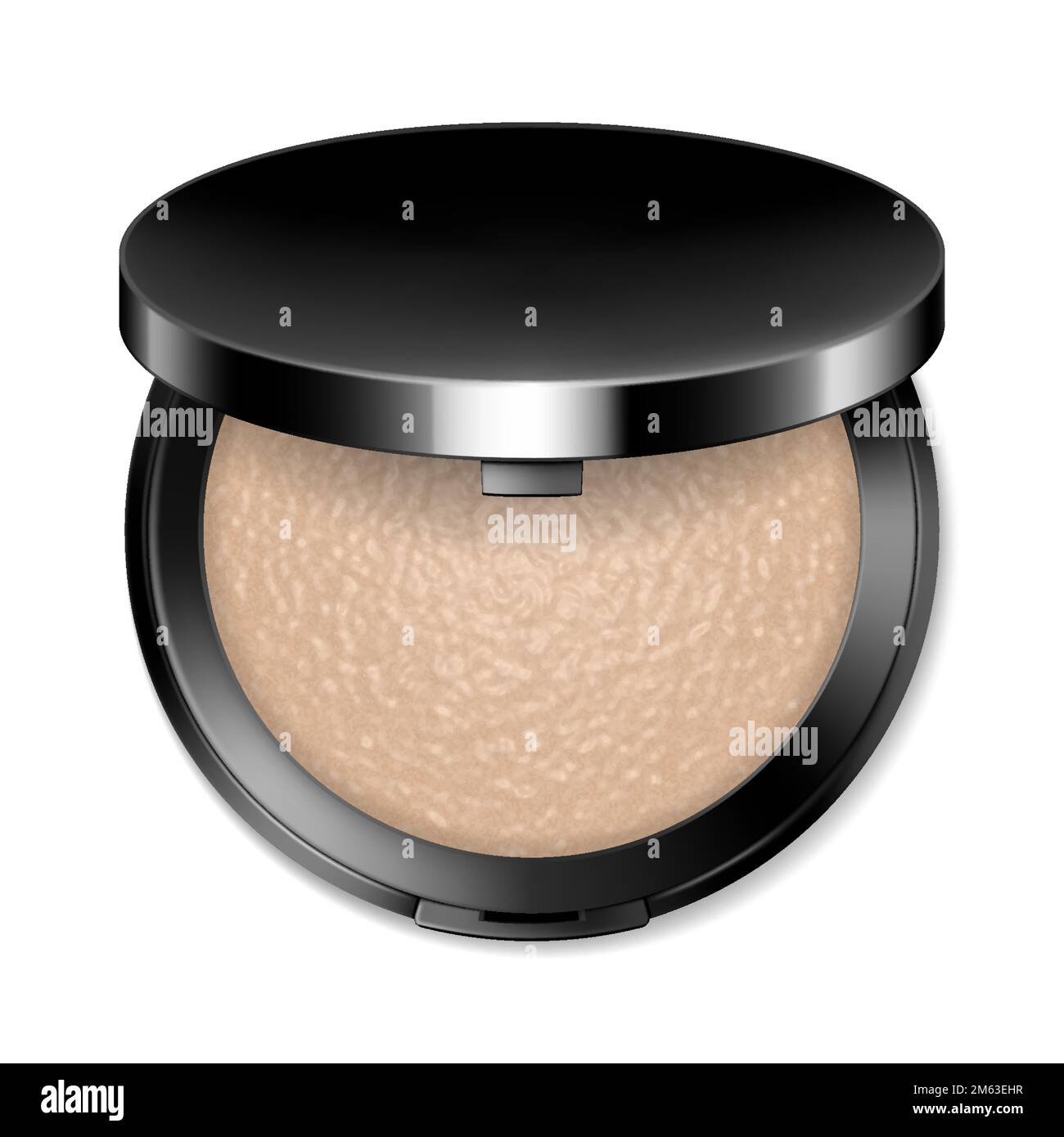 Face compact makeup powder. Realistic cosmetic glow baked powder in the ...