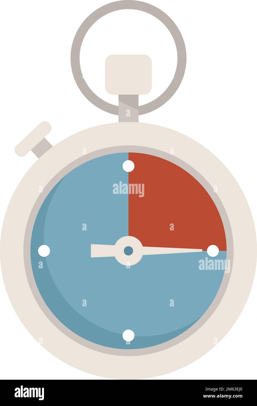 Stopwatch Interval Icon Flat Vector Stop Clock Watch Timer Isolated