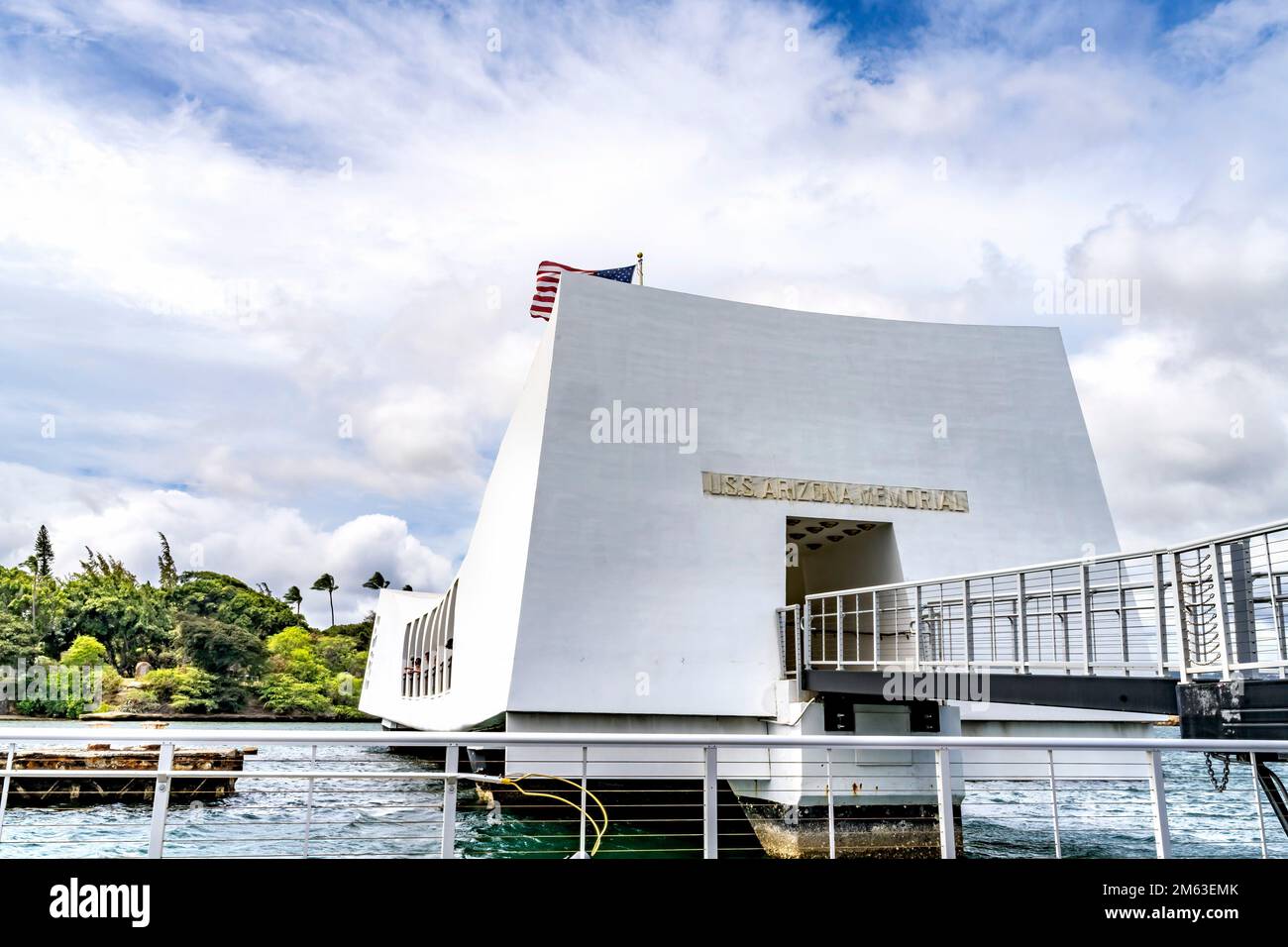 Entrance USS Arizona Memorial Dock Pearl Harbor Honolulu Oahu Hawaii ...