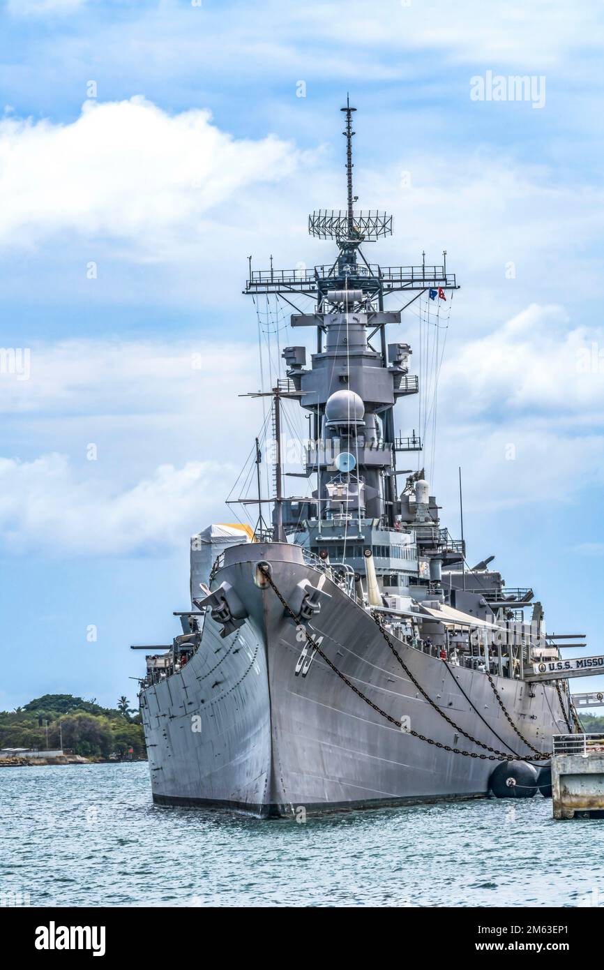 Uss Missouri Memorial Dock Pearl Harbor Honolulu Oahu Hawaii Missouri