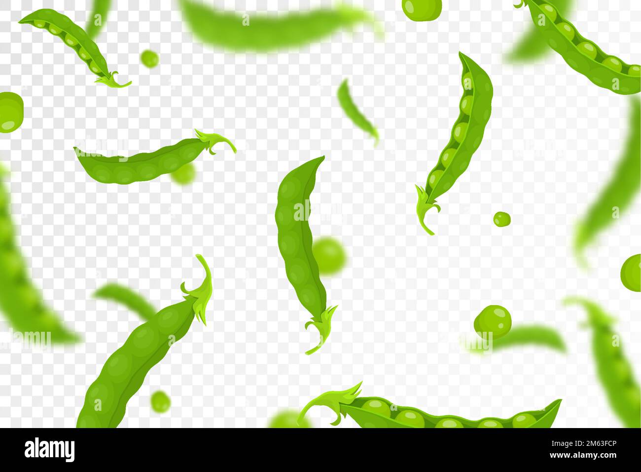 Green pea background. Flying or falling fresh green pea isolated on ...