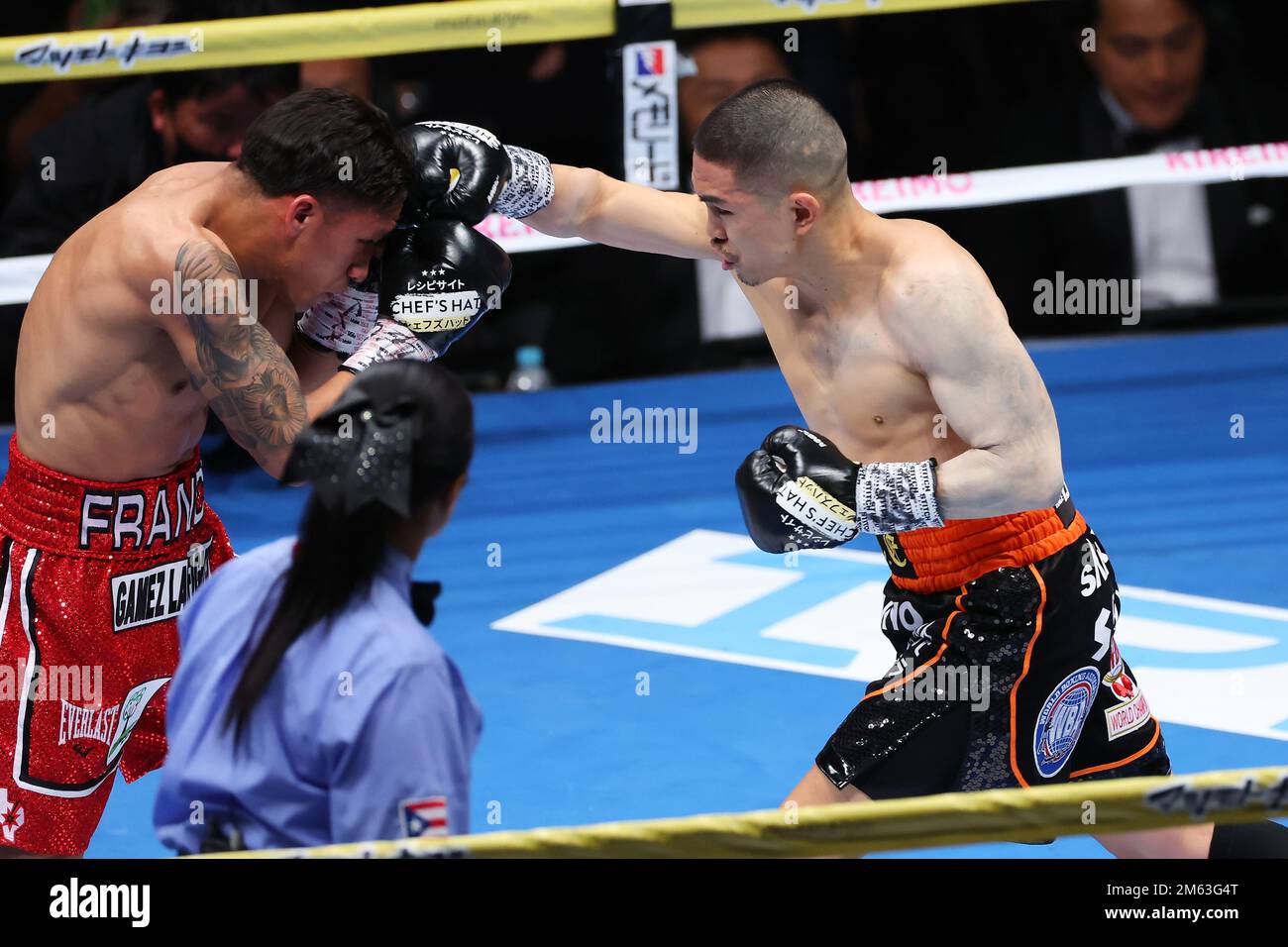 (L to R) Joshua Franco (USA), Kazuto Ioka (JPN), DECEMBER 31, 2022 ...