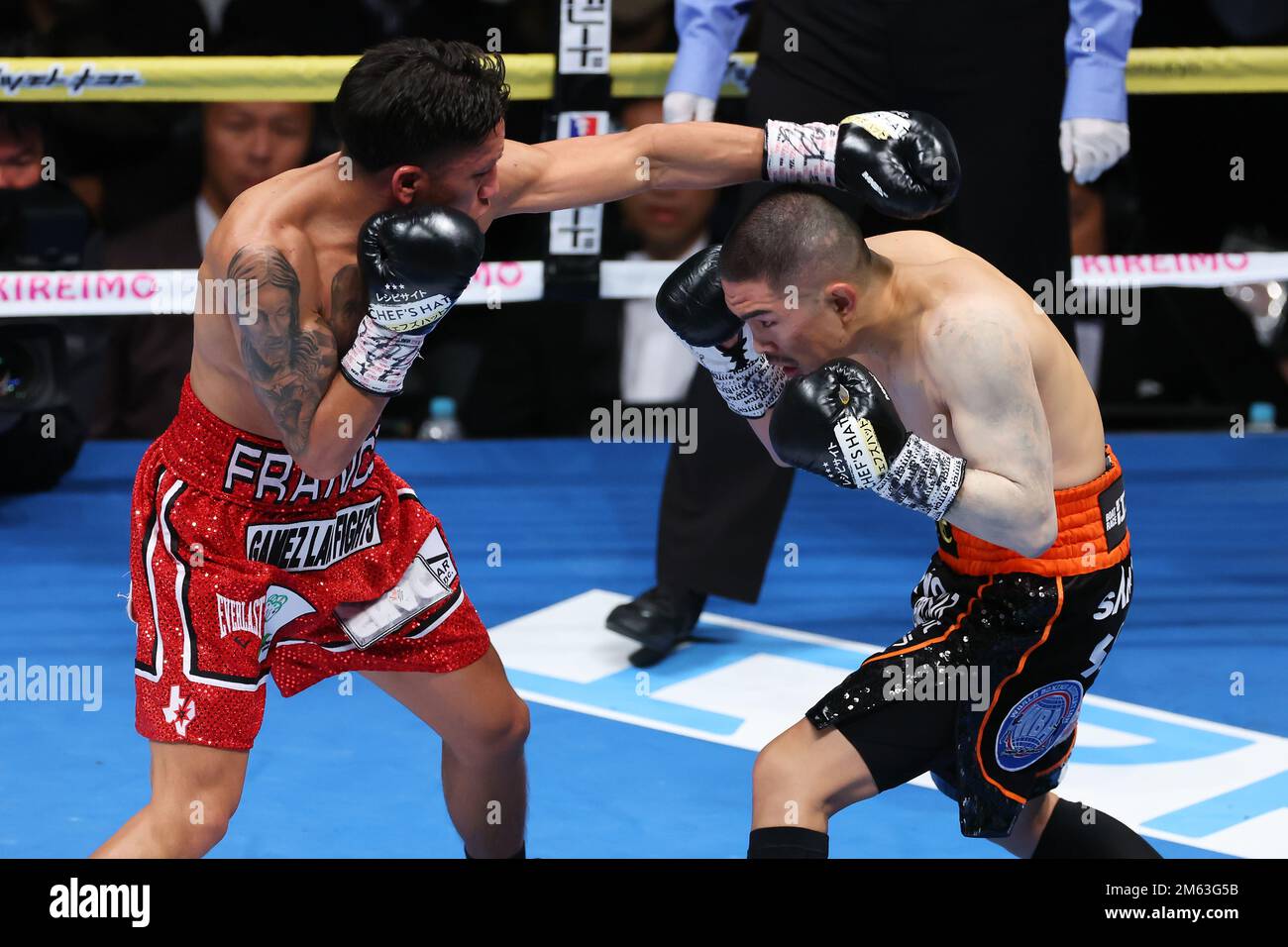 (L to R) Joshua Franco (USA), Kazuto Ioka (JPN), DECEMBER 31, 2022 ...