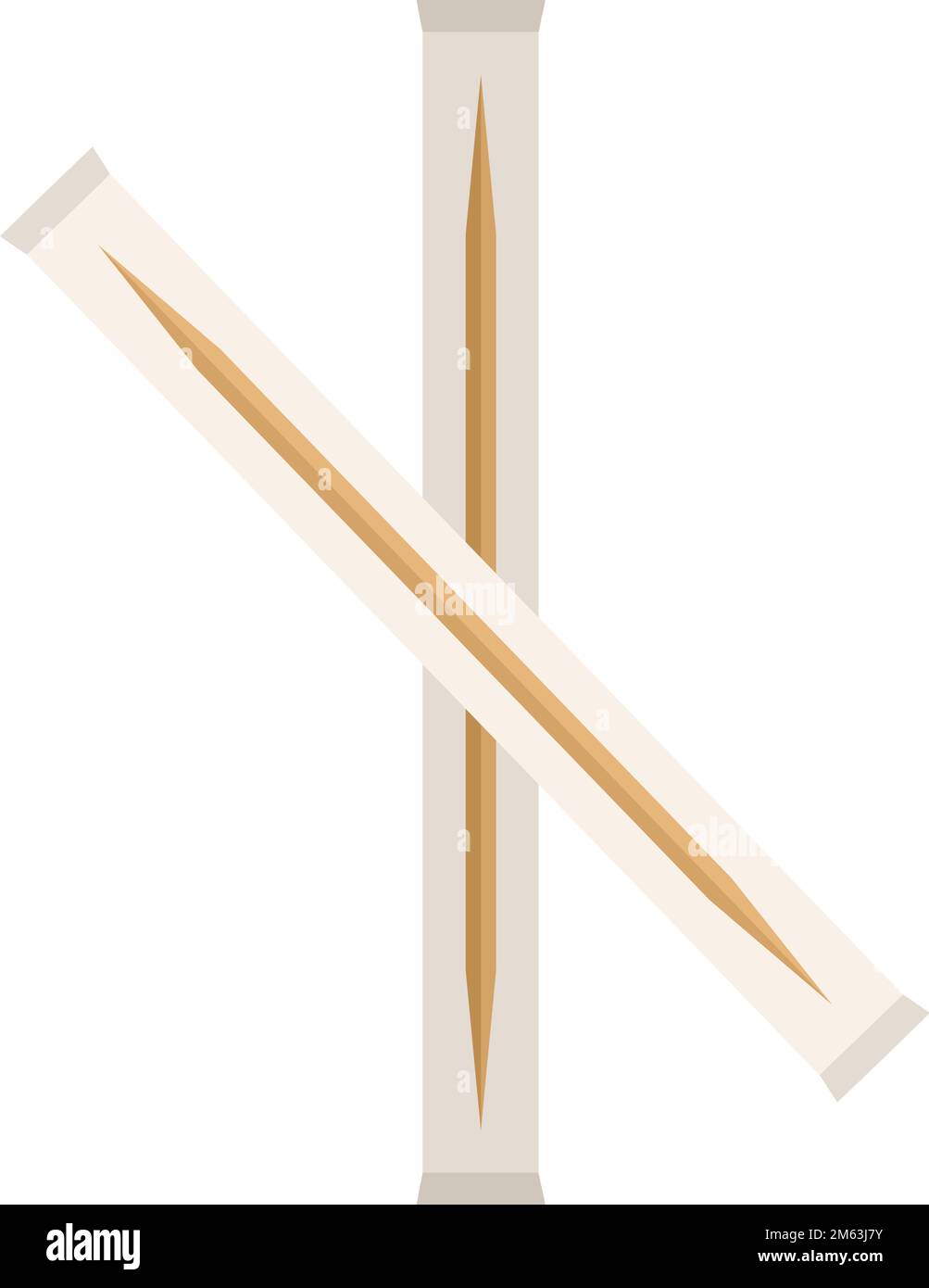 Dental toothpick icon flat vector. Tooth pick. Wood stick isolated ...