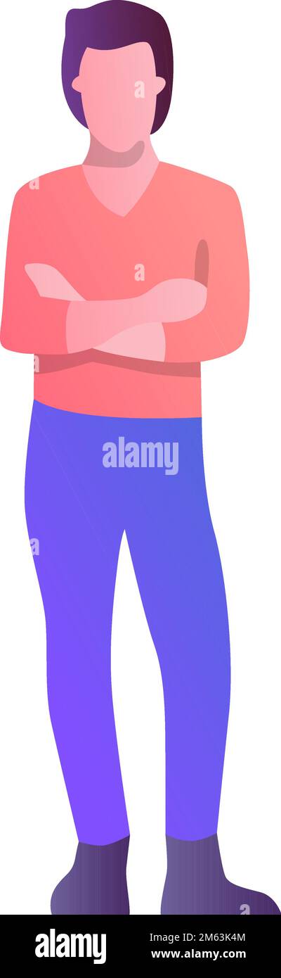 Man arms crossed chest Stock Vector Images - Alamy
