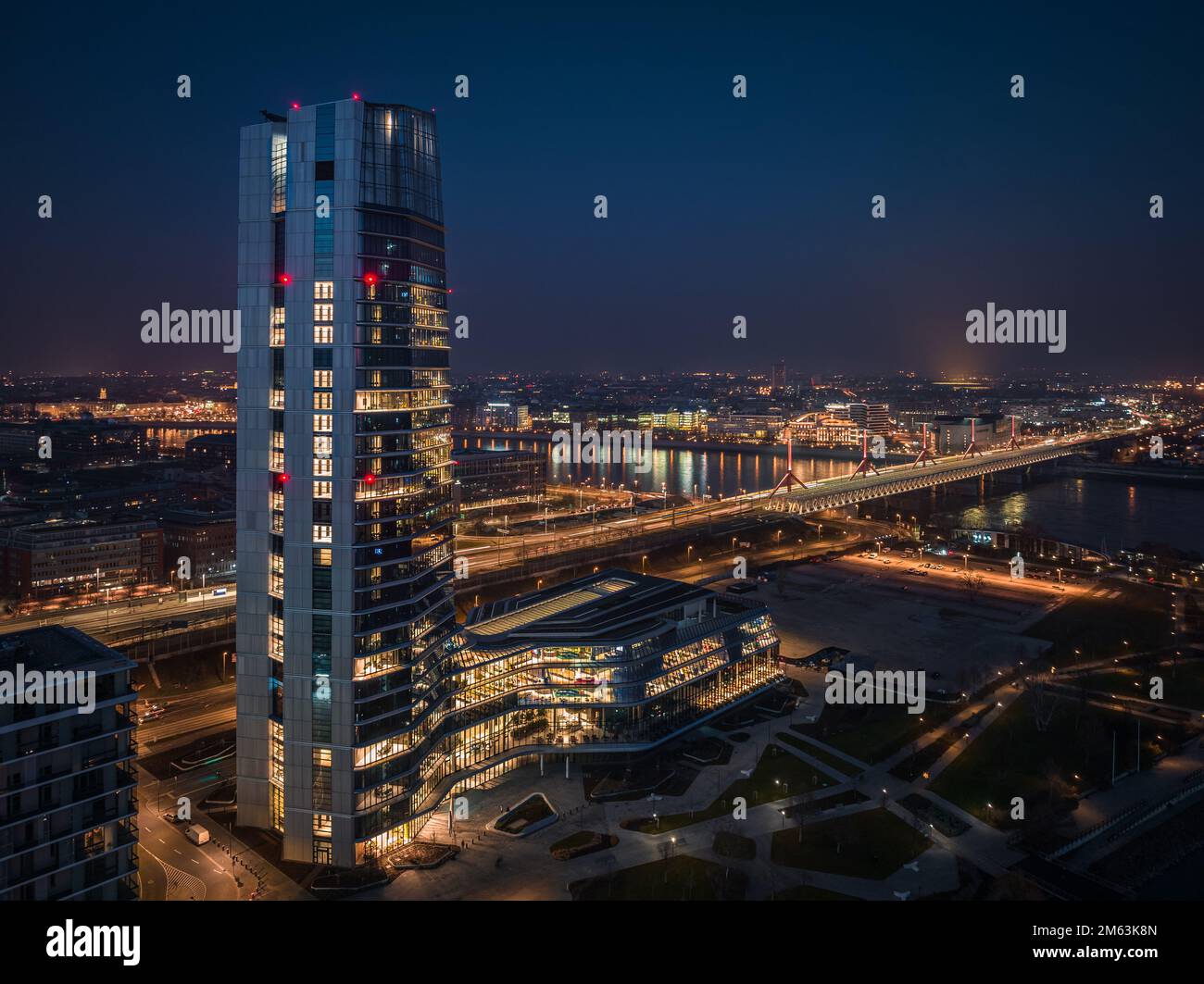 Budapest, Hungary - Aerial view of MOL Campus, Budapest's new ...