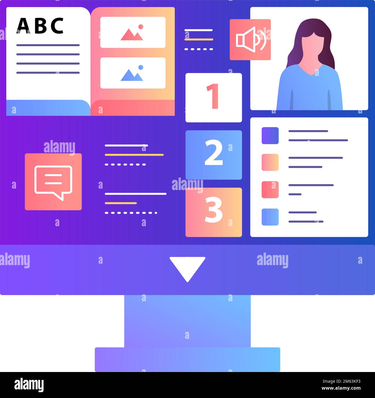 Online education platform vector web course icon Stock Vector Image ...