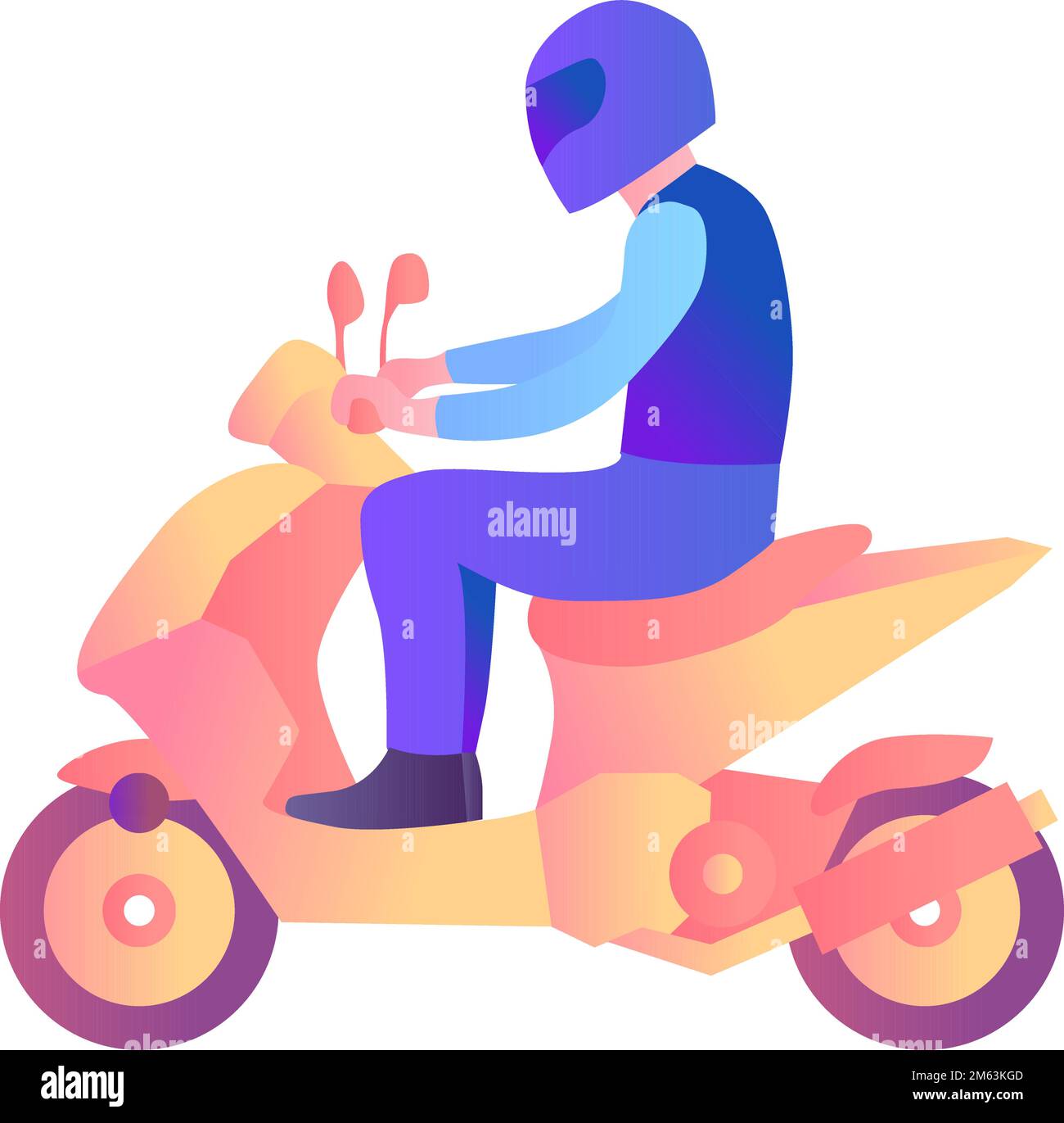 Man driving motorcycle vector flat icon isolated Stock Vector Image ...
