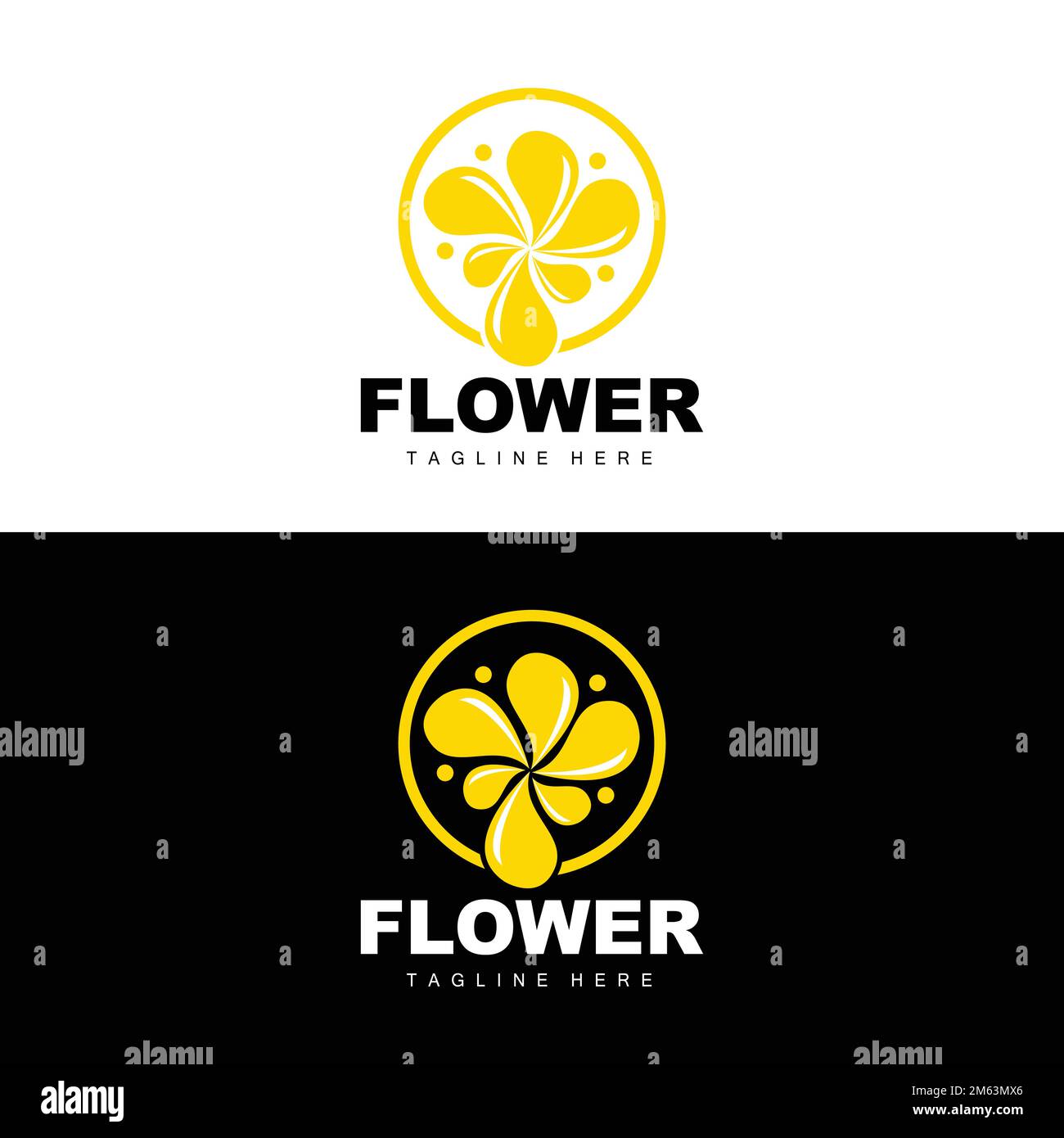 Flower Logo, Flower Garden Design With Simple Style Vector Product ...