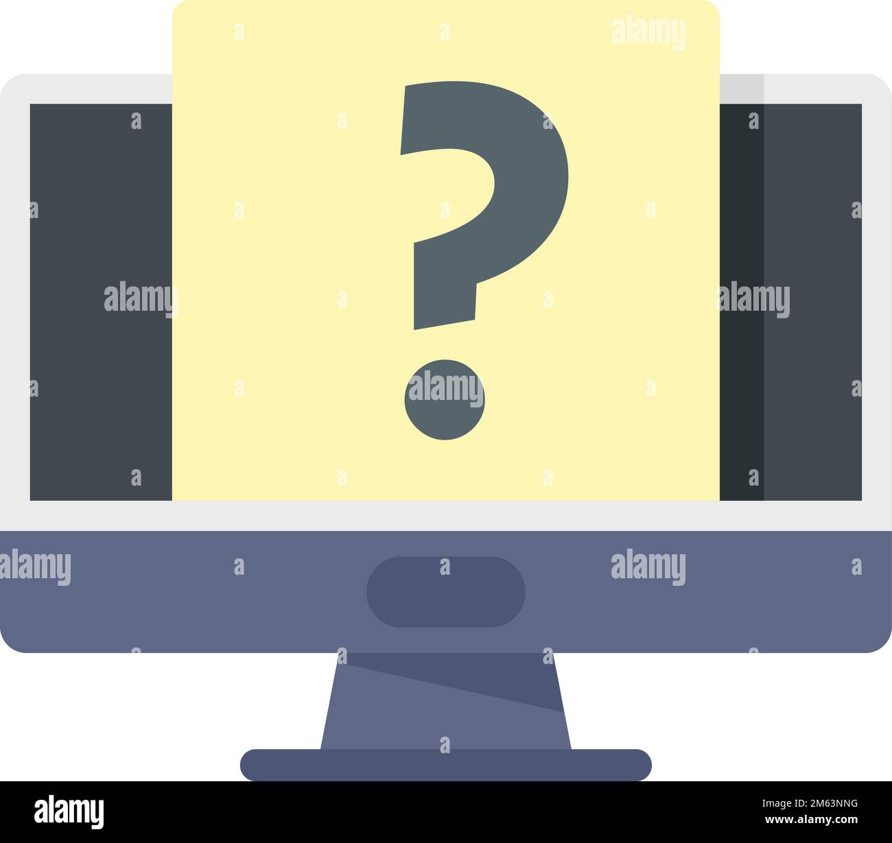 Computer request icon flat vector. Online form. Information service ...