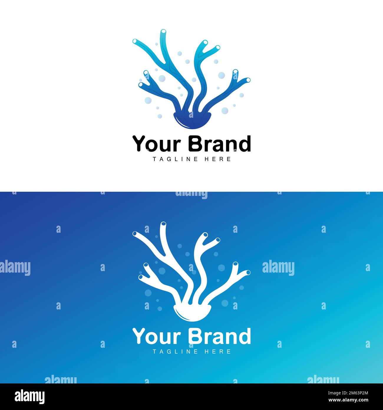 Brain coral and underwater Stock Vector Images - Alamy