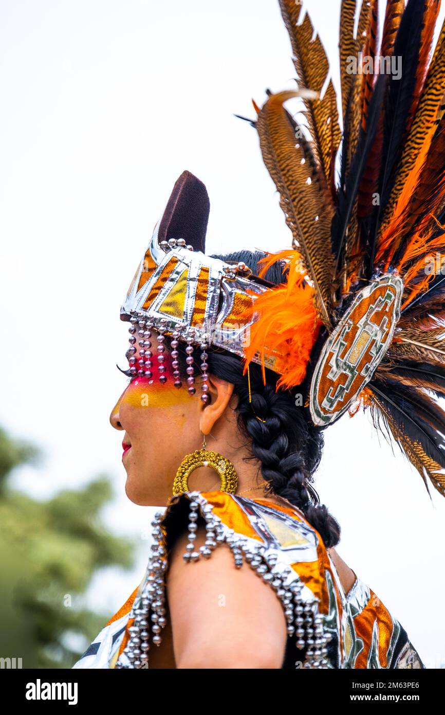 Traditional Mayan dancer at Gardens by the Bay in Singapore, Asia Stock ...