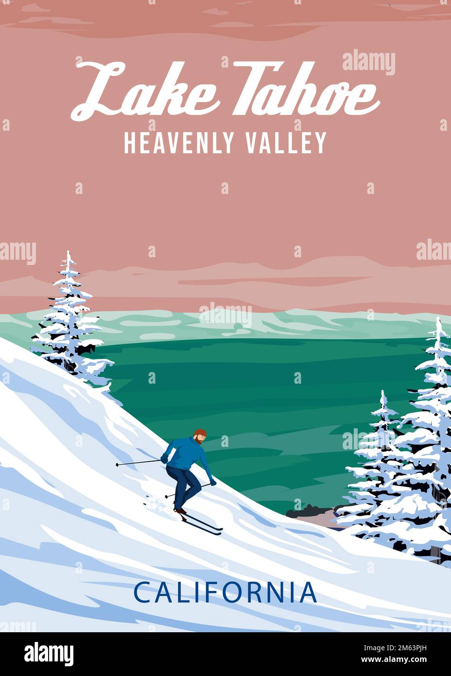 Lake tahoe ski resort Stock Vector Images - Alamy