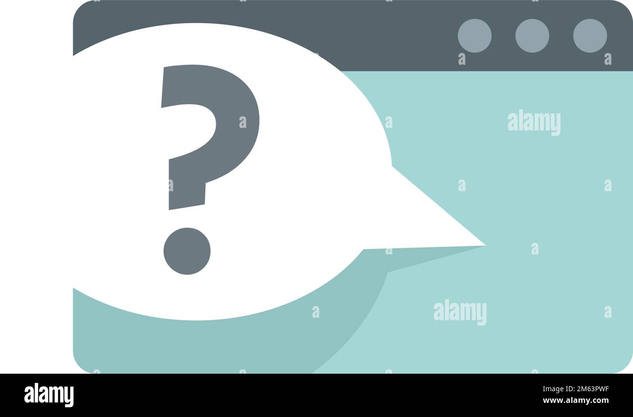 Web request icon flat vector. Online information. Screen file isolated ...