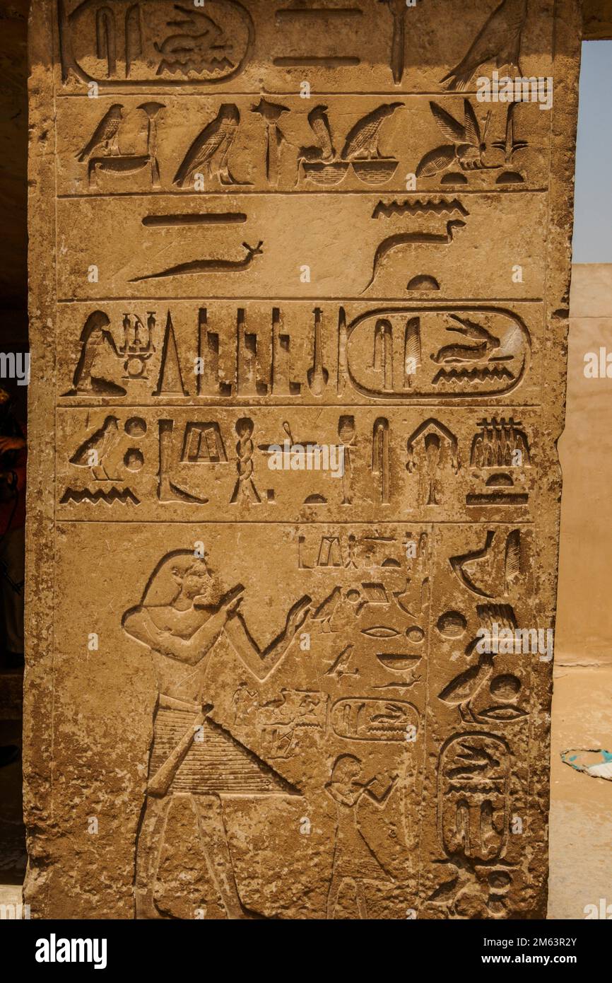 Hieroglyphics egypt pyramid hi-res stock photography and images - Alamy