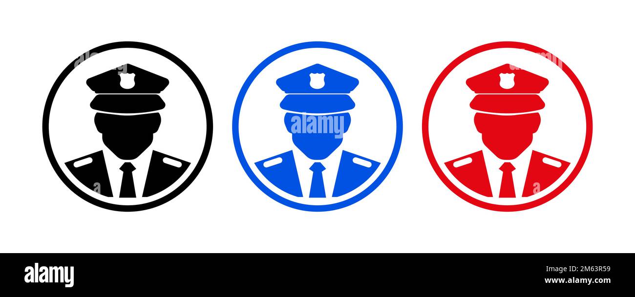 police icon on white background Stock Vector Image & Art - Alamy