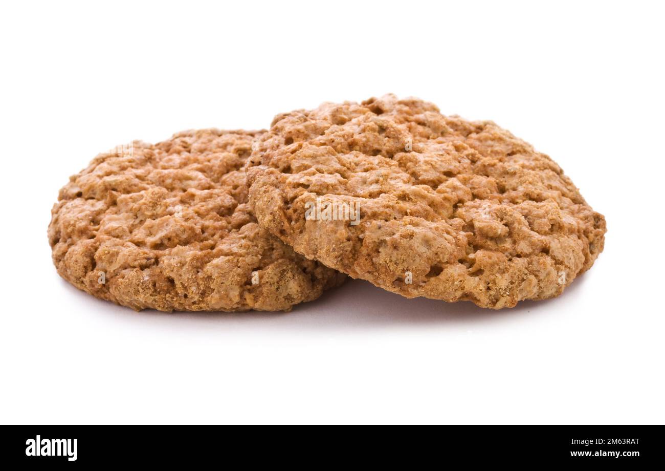 two cookies isolated on white background Stock Photo - Alamy