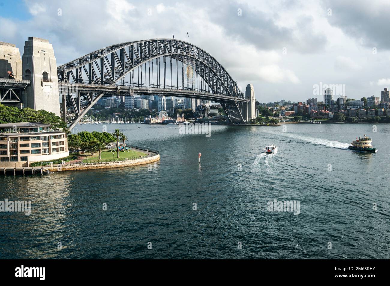 Harbour Bridge. View from cruise ship. Sydney, New South Wales ...