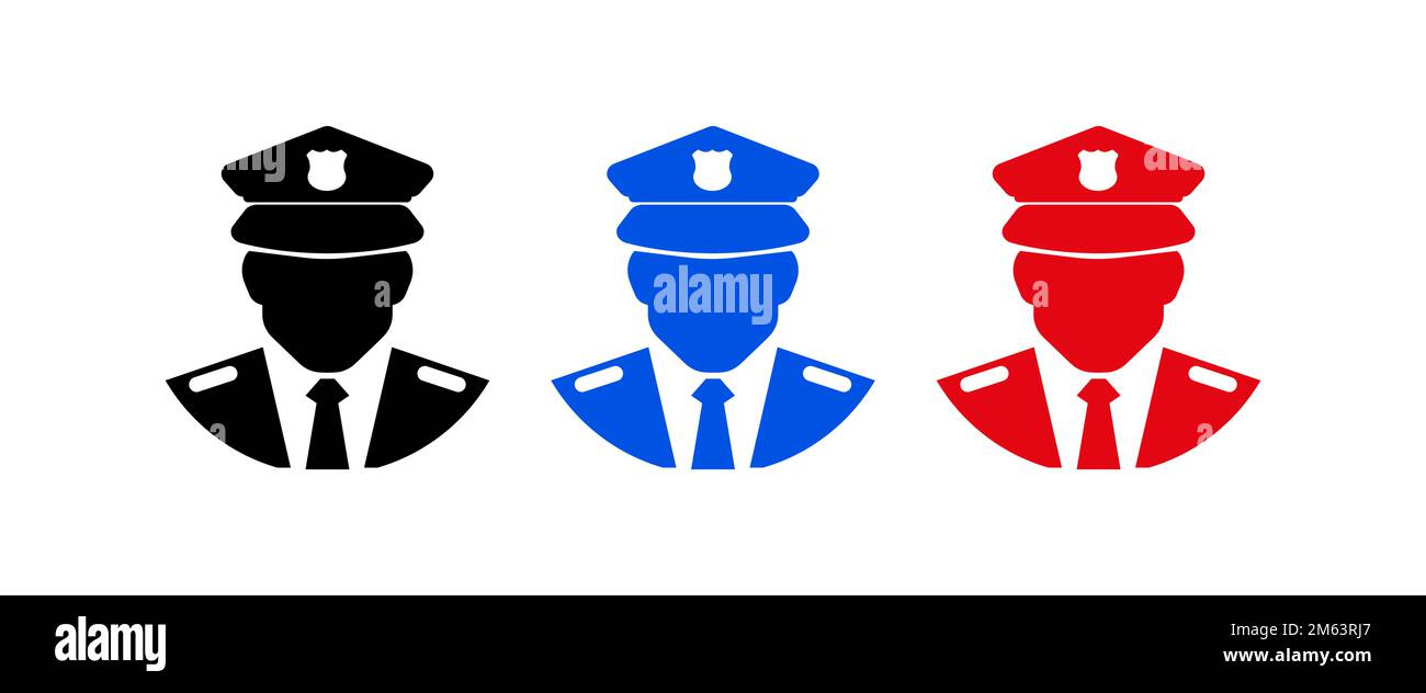 police icon on white background Stock Vector Image & Art - Alamy