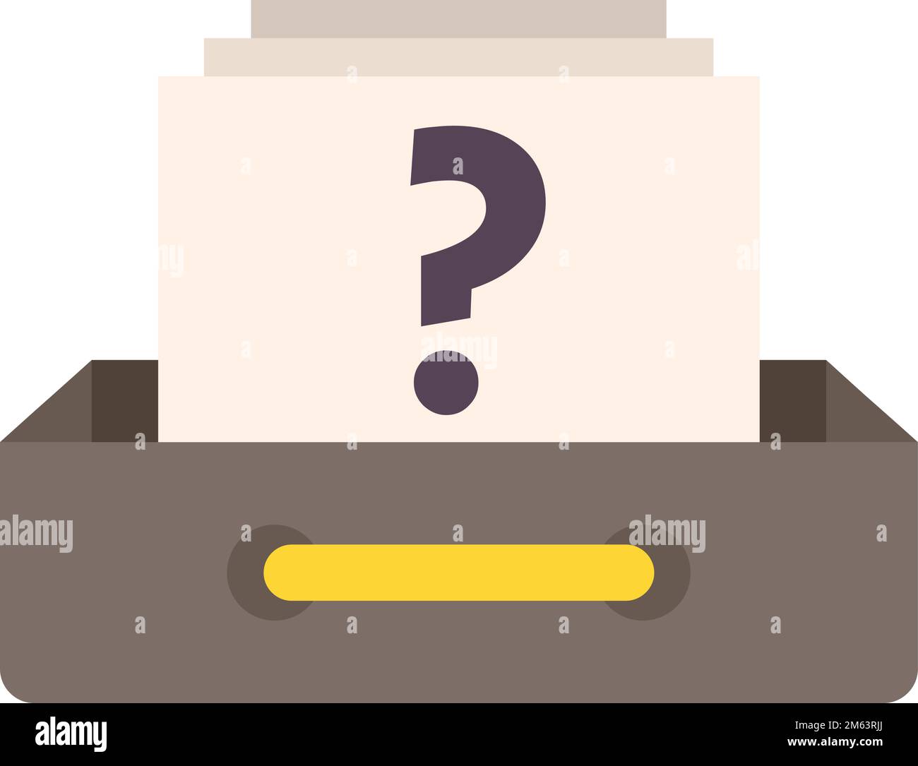 Archive request icon flat vector. Document information. File screen ...