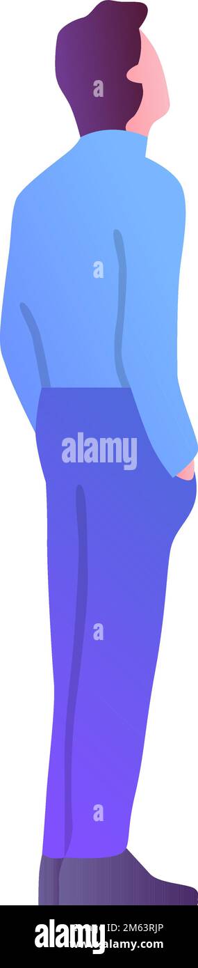 Man thinking looking up vector pensive person icon Stock Vector Image ...