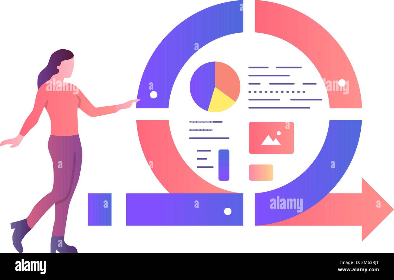 Agile icon woman work on business methodology Stock Vector Image & Art ...