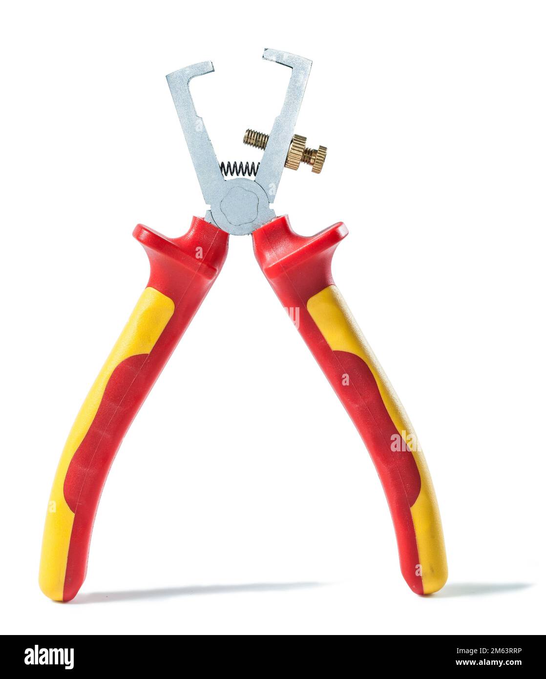 wire stripper with yellow red handles isolated Stock Photo - Alamy