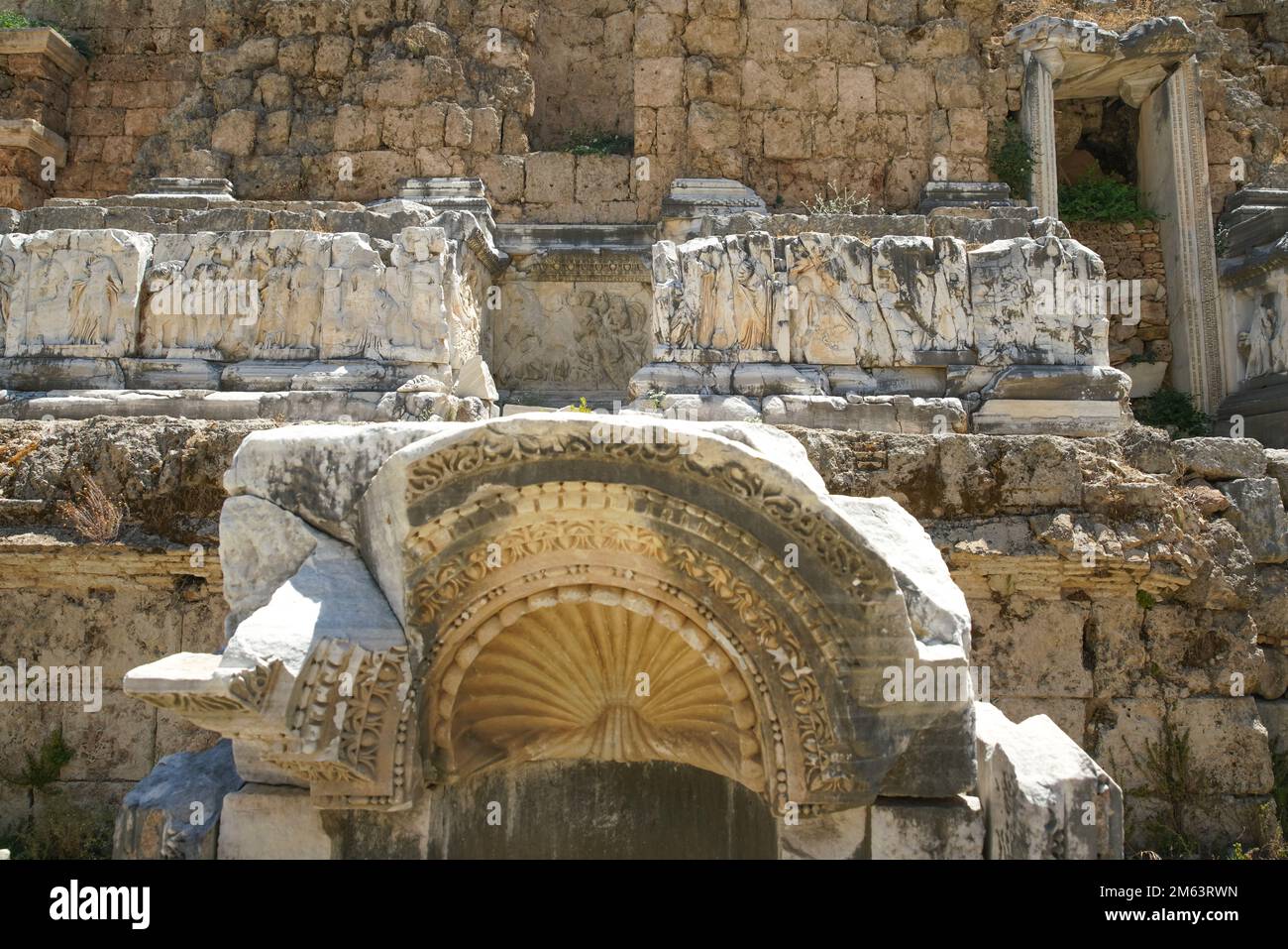 Artifact in Theatre of Perge Ancient City in Antalya City, Turkiye ...