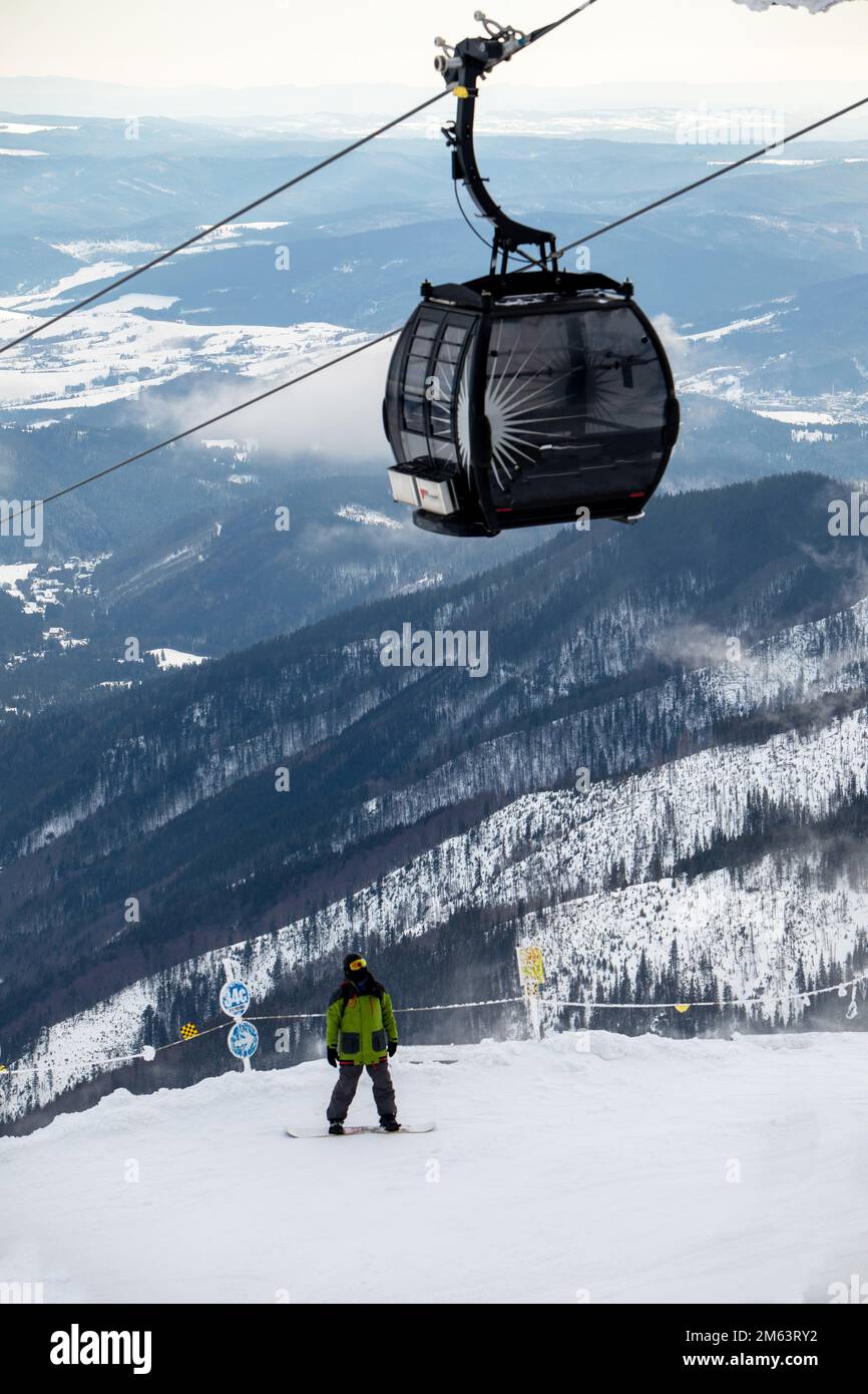 snowboarder at the slope of chopok mountain in slovakia Stock Photo - Alamy