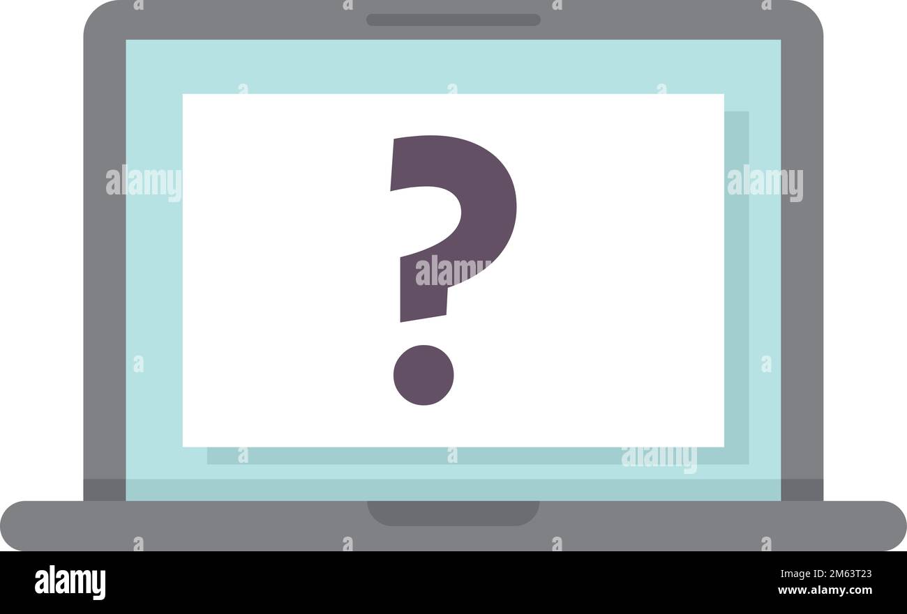 Laptop request icon flat vector. Document form. Online information ... Laptop request icon flat vector. Document form. Online information ...