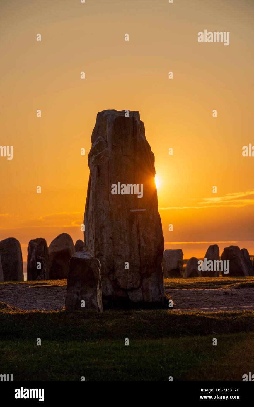 Ale's Stones/Ales stenar, megalithic stone oval, representing stone ...