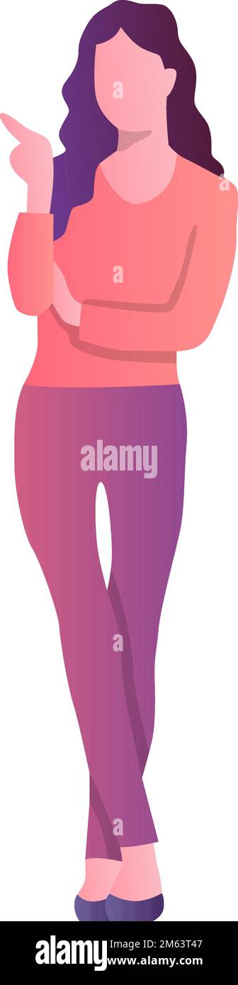 Female pointing figure hi-res stock photography and images - Alamy