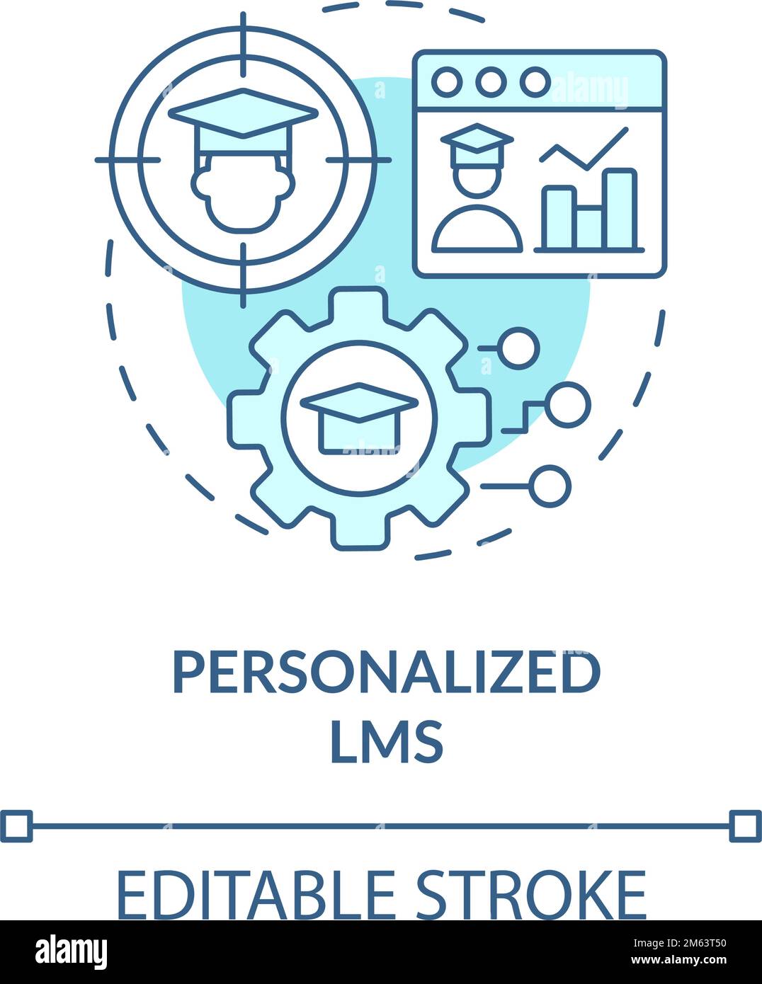 Personalized LMS blue concept icon Stock Vector Image & Art - Alamy