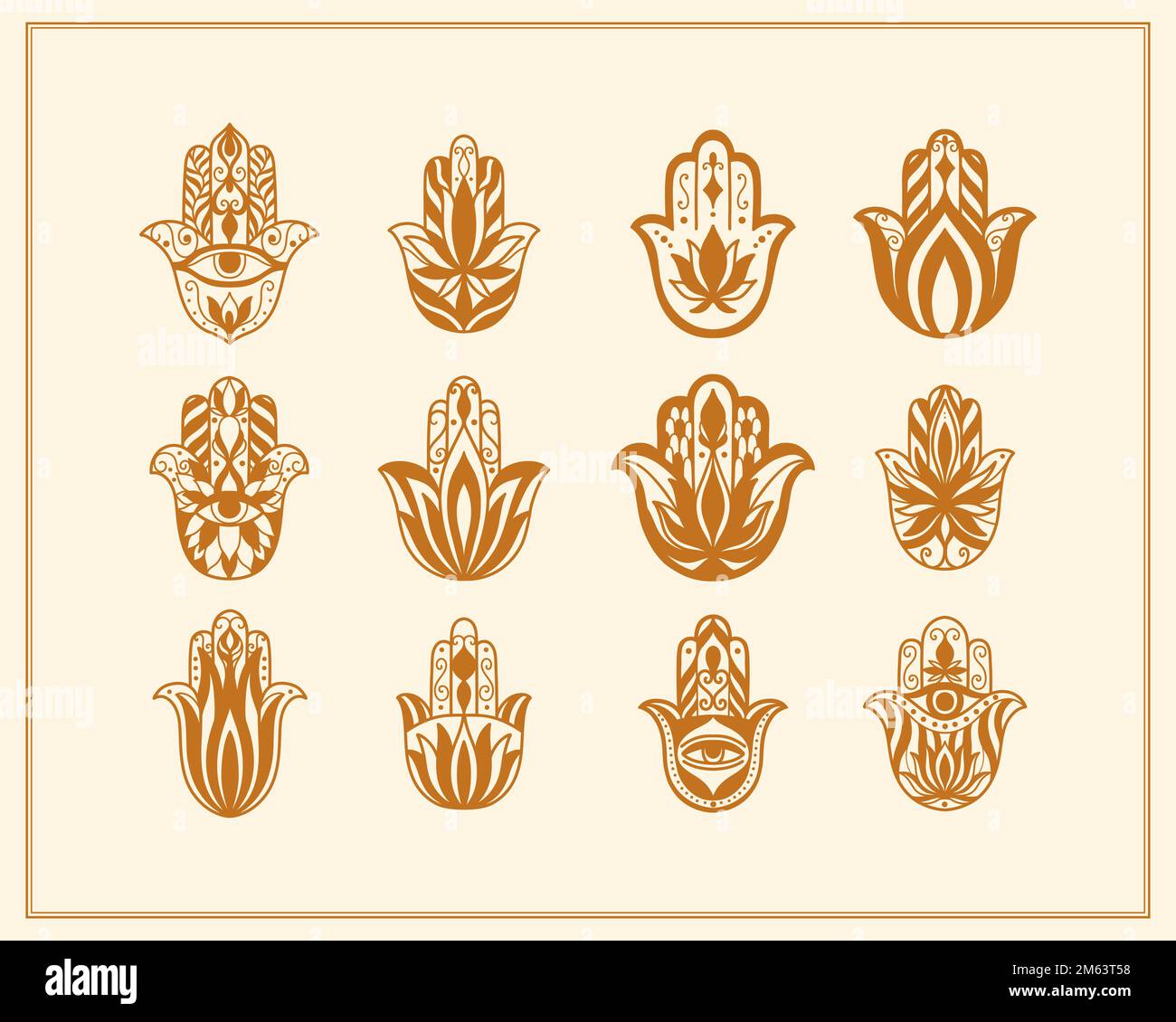 Hamsa symbol hand Fatima for protection from the evil eye. Graphic ...