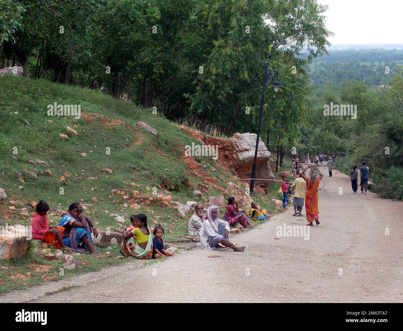 PATH LEADING TO MAHAKALA CAVES, WITH POOR PEOPLE WAITING FOR ALMS ...