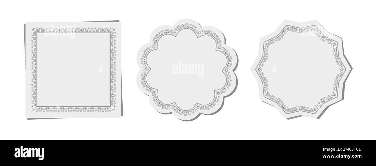 set of note paper on white background Stock Vector Image & Art - Alamy