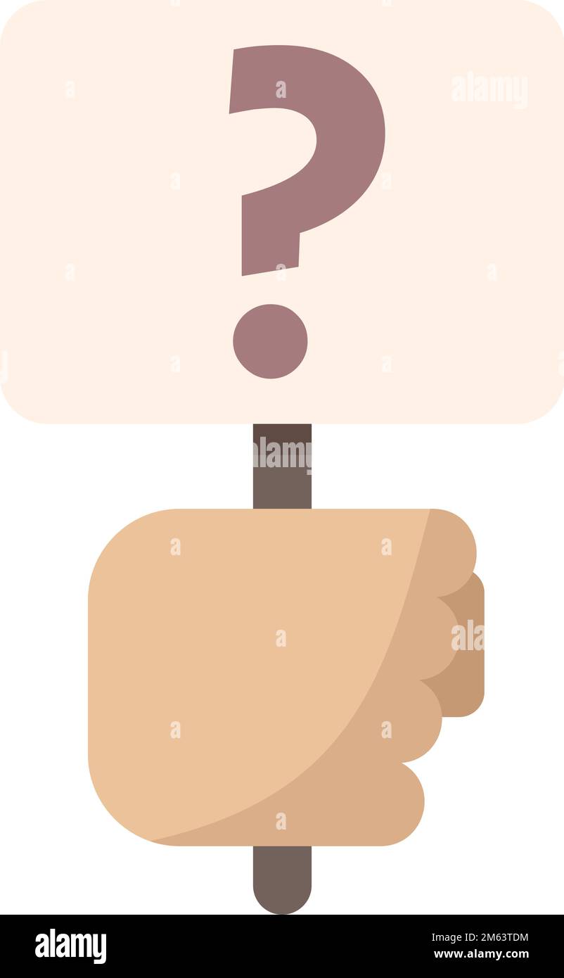Question request icon flat vector. File screen. Information service ...