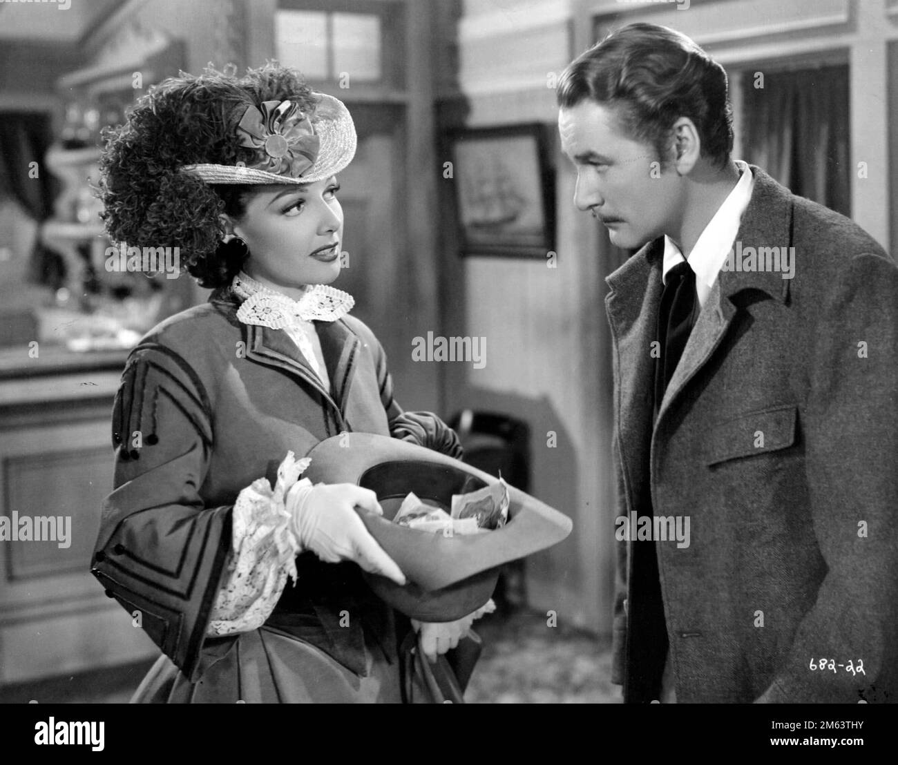 ERROL FLYNN and ANN SHERIDAN in SILVER RIVER (1948), directed by RAOUL ...