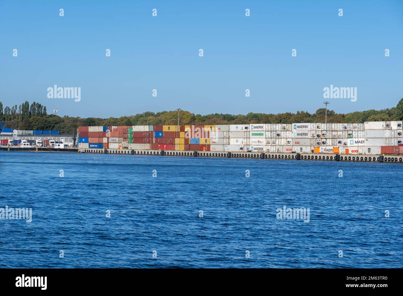Gdansk, Poland - October 7, 2022 - Containers stacked at sea port ...