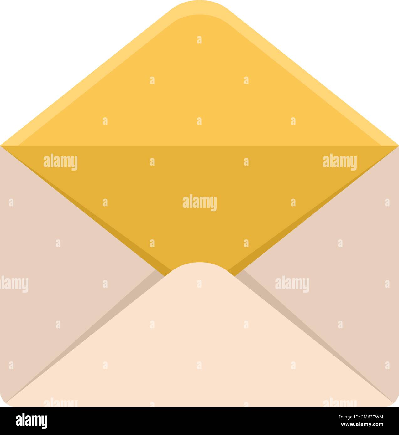 Envelope icon flat vector. Mail letter. Email paper isolated Stock ...