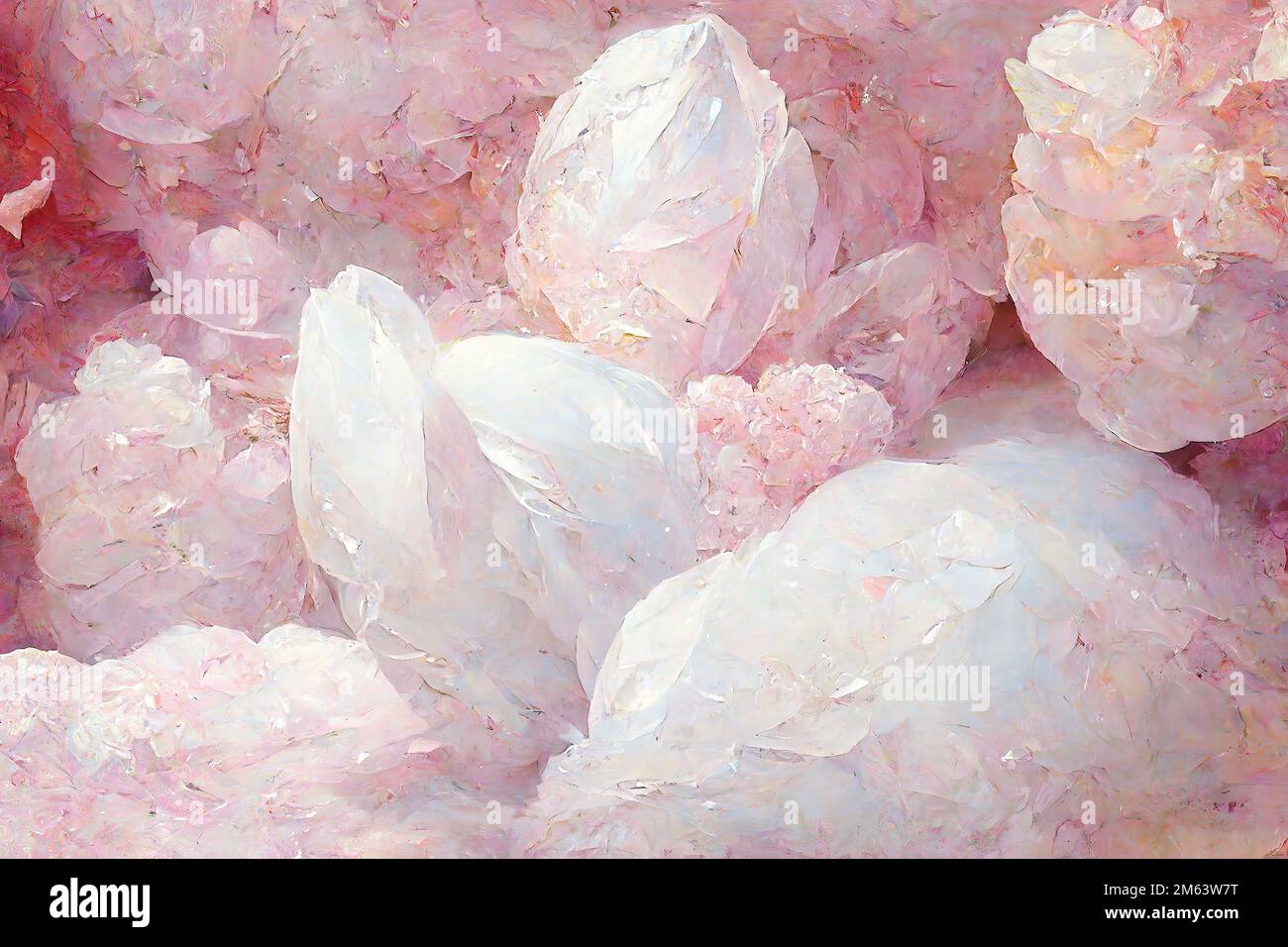 Rose quartz mineral background. Digital art Stock Photo - Alamy