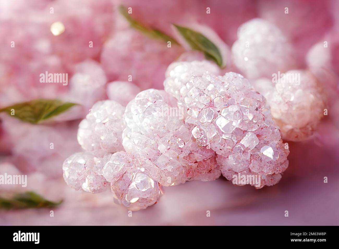 Rose quartz mineral background. Digital art Stock Photo - Alamy