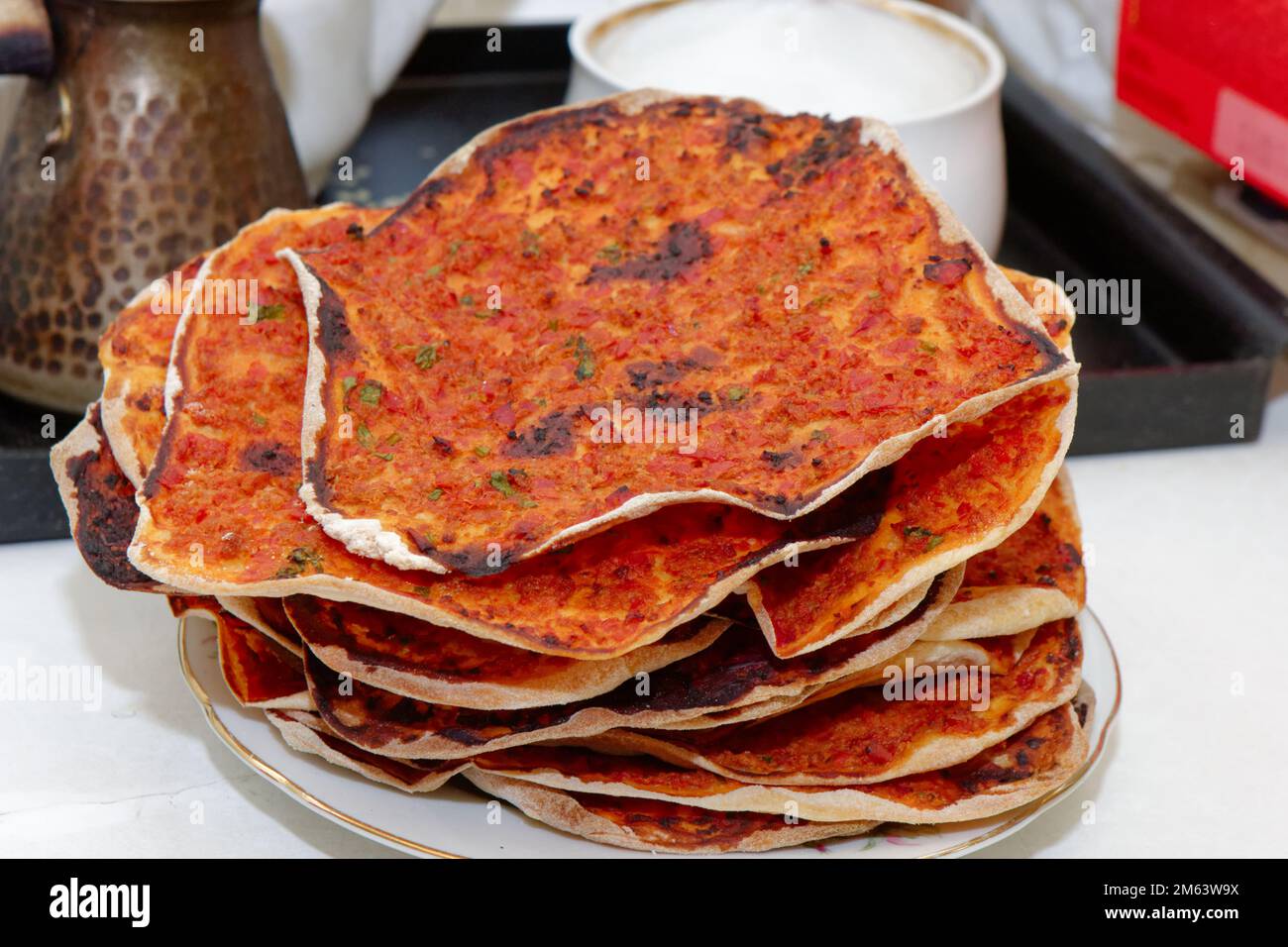 Lahmacun eat turkey hi-res stock photography and images - Alamy