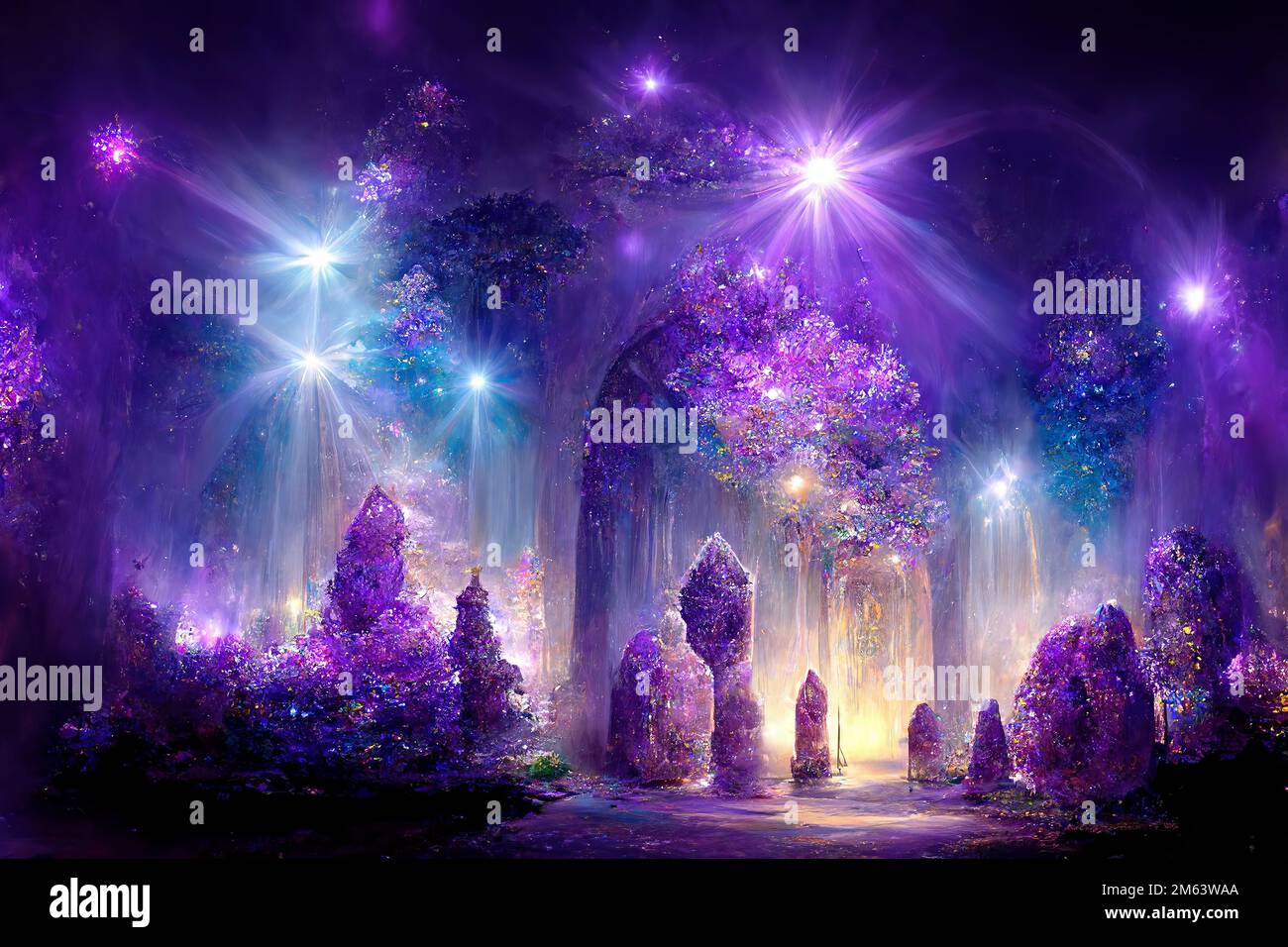 Beautiful crystal heaven. Crystal gate with crystals. Crystal kingdom ...