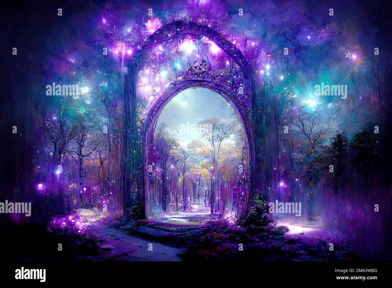 Beautiful crystal heaven. Crystal gate with crystals. Crystal kingdom ...