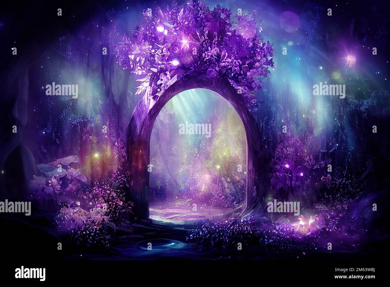 Beautiful crystal heaven. Crystal gate with crystals. Crystal kingdom ...