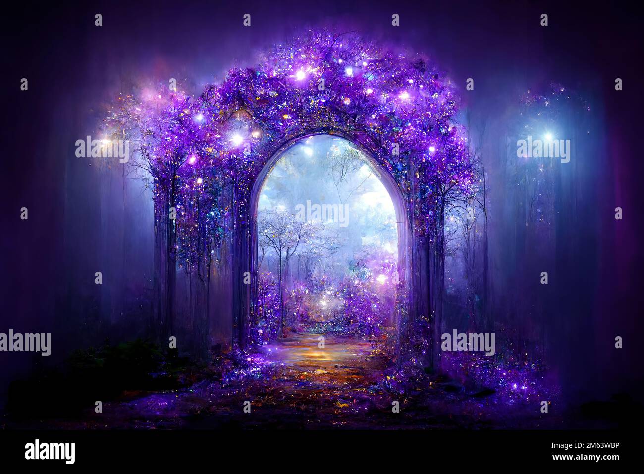 Beautiful crystal heaven. Crystal gate with crystals. Crystal kingdom ...