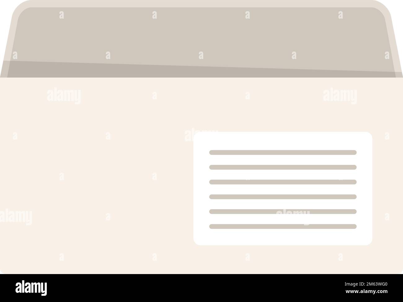 Note envelope icon flat vector. Mail letter. Email paper isolated Stock ...